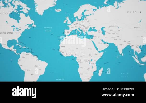 Morocco on the World Map with Animated National Flag Stock Video ...