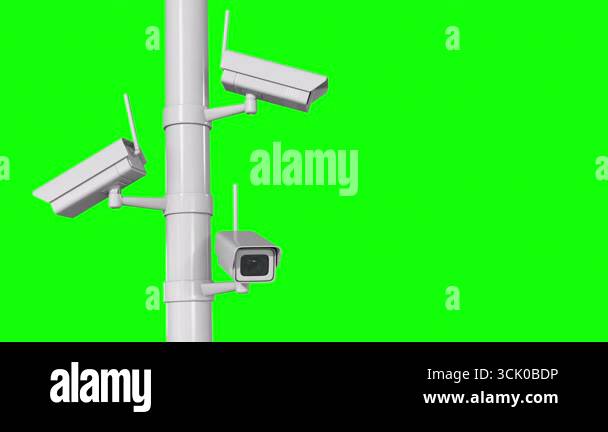 CCTV camera scanning the area. Seamless loop Stock Video Footage - Alamy