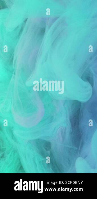 Vertical video. Haze wave. Color fog. Bright blue mystical cloudy ...