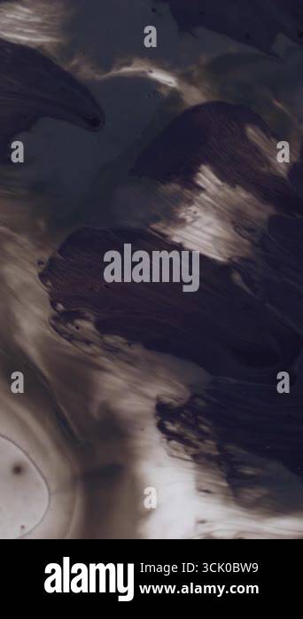 Vertical video. Ink flow. Paint spill. Watercolor fluid smoky abstract ...