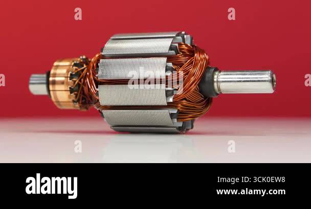 Rotor or armature from electric motor with copper coil from small ...