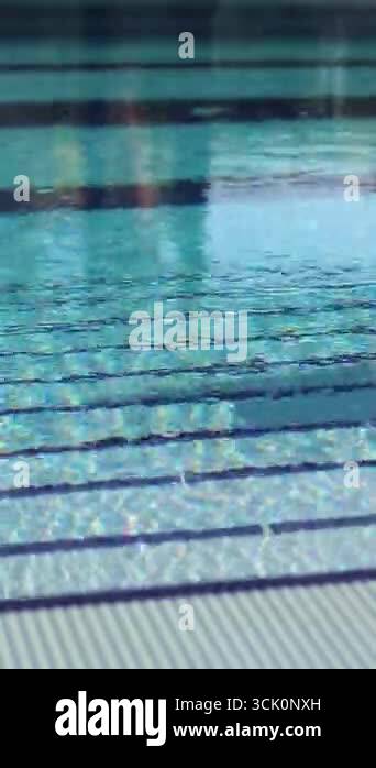 Small ripples on the surface of the water in the pool. Swimming pool ...