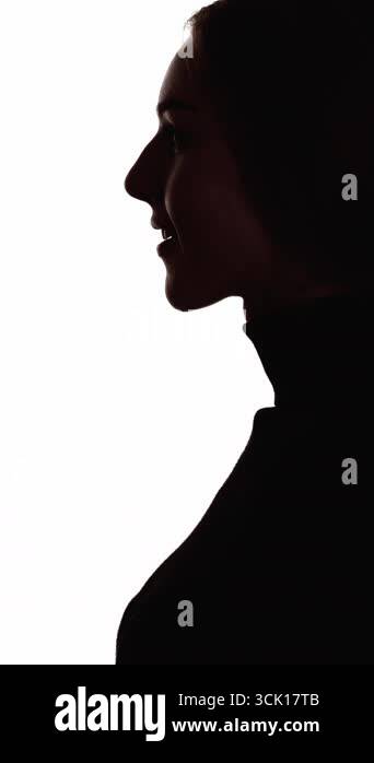 Vertical video. Prayer silhouette. Forgiveness faith. Dark contrast ...