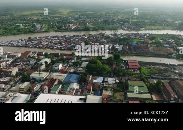 Home villages in riverside of Cotabato City. Mindanao, Philippines ...