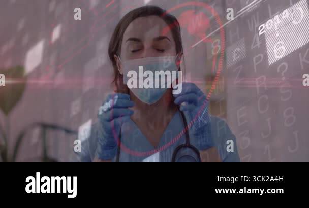 Upon checking mask fit medic removing mask fitting stethoscope ...