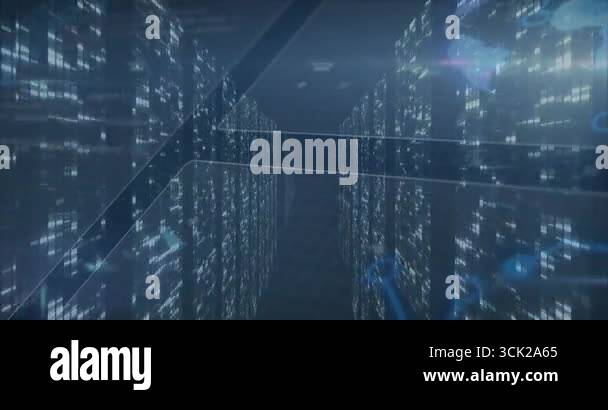 At start camera gliding through data walls revealing floating shapes ...