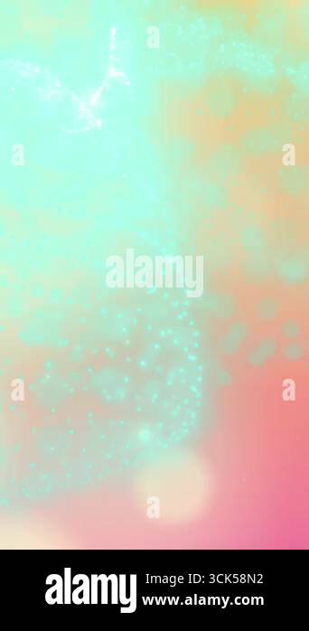 Animation of light spots over pink background. social media and ...