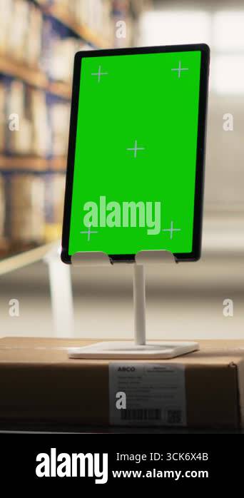 Vertical Video Industrial huge warehouse with mockup copy space on a ...