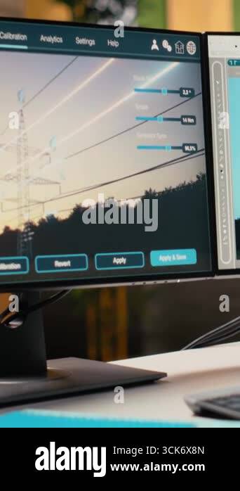 Digital modeling tool on computer used for smart electric grid ...