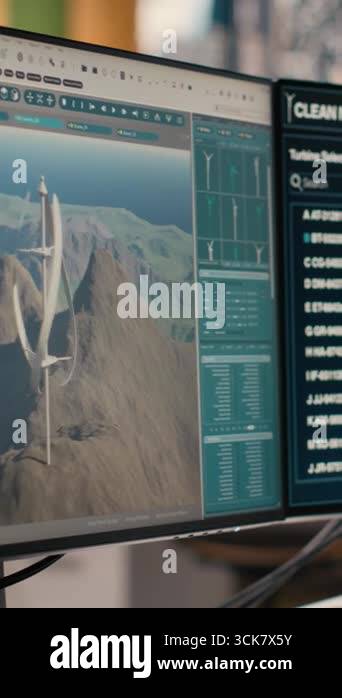 Futuristic vertical wind turbine CAD design used for green energy ...