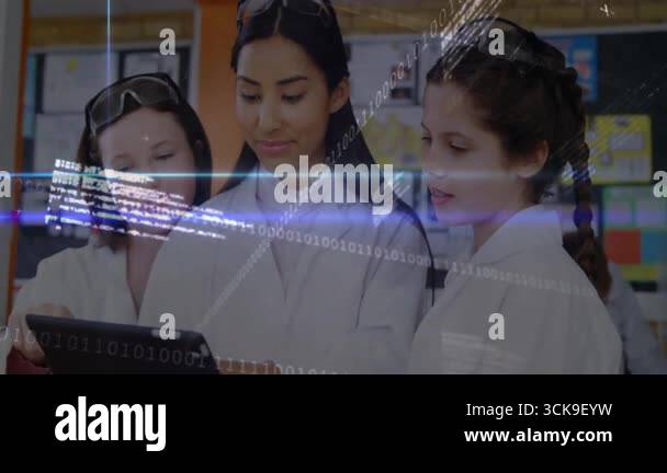 Binary overlay fading in causing student tapping tablet while ...