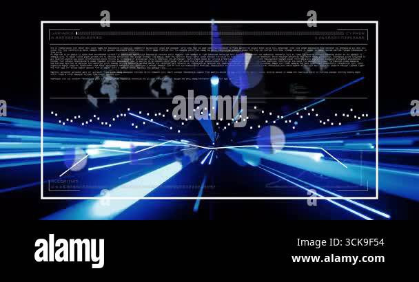 Upon start tunnel moving inward, overlay fading, code appearing, plane expanding visualizing ...