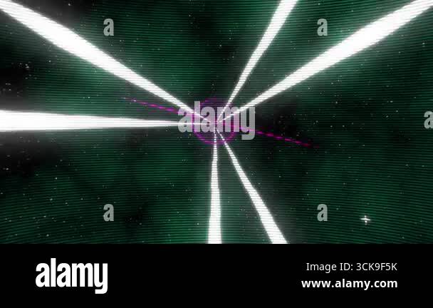 Starting pixel cluster drifting in space, gradient revival pulsing and ...