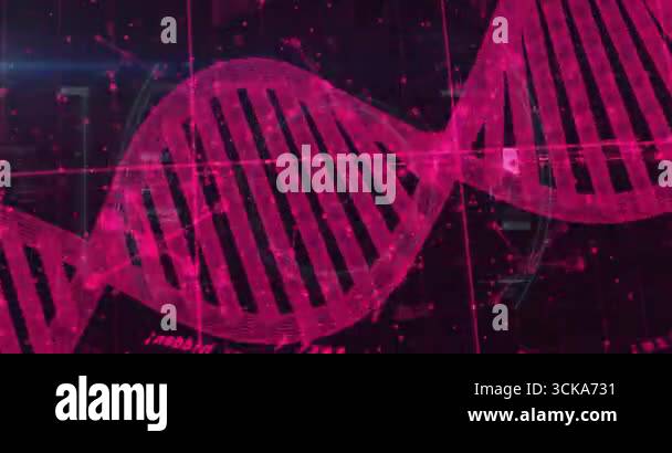 Upon system scan, 3D helix rotating, forming viral sphere and ...
