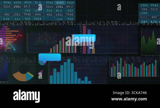 On startup dashboard showing charts growing and chat bubbles floating for live insights ...