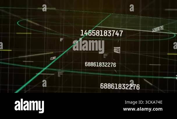 Dark grid rotating triggers green diagonal beam emerging, scanning labels updating visualizing ...