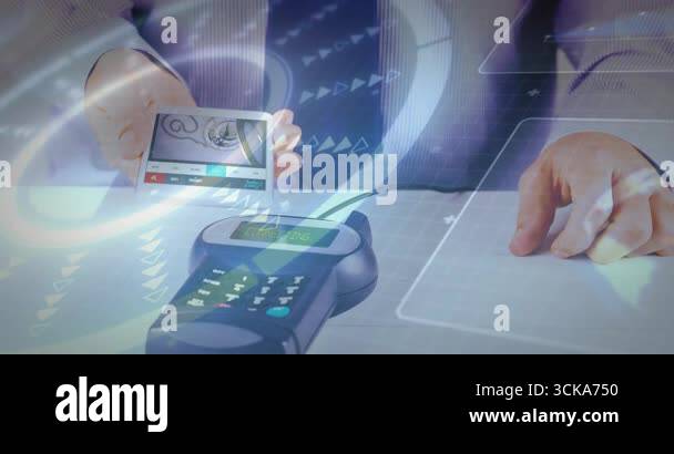 Hand picking up card causing swirling overlays at card reader ...