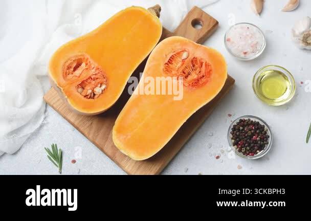 Whole half butternut squash Stock Videos & Footage - HD and 4K Video ...