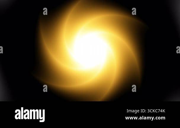 Centered rays of light on a dark background. Animation of sky light ...