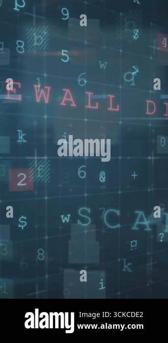 Animation of security padlock and data processing over navy background ...