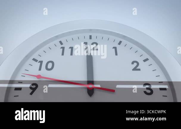 On start clock second hand sweeping counterclockwise while train ...