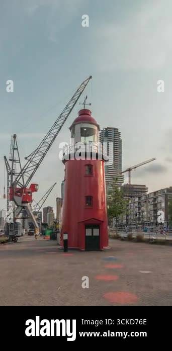 Hyperlapse of The Low Light of Hook of Holland in Rotterdam ...