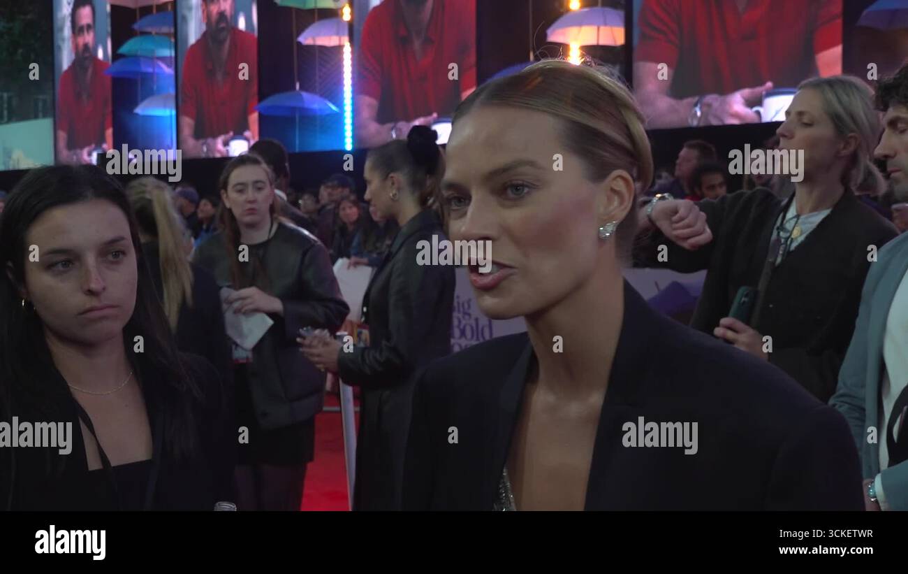 Interviews with Margot Robbie and Colin Farrell at the premiere of A ...