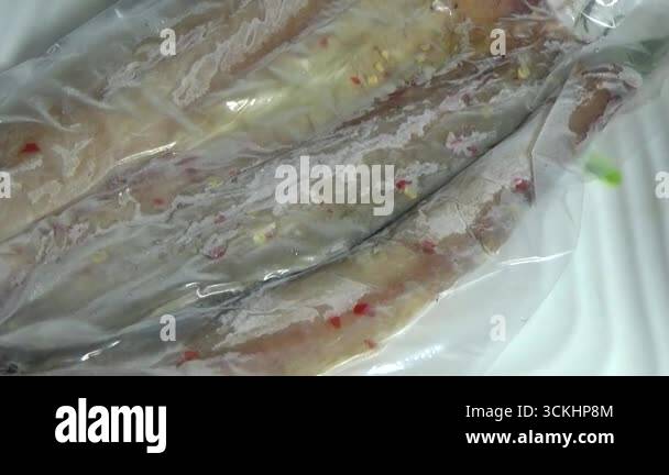 Dried marinated sea fish Stock Video Footage - Alamy