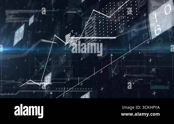 Floating interface animating for real time data display, with graph ...