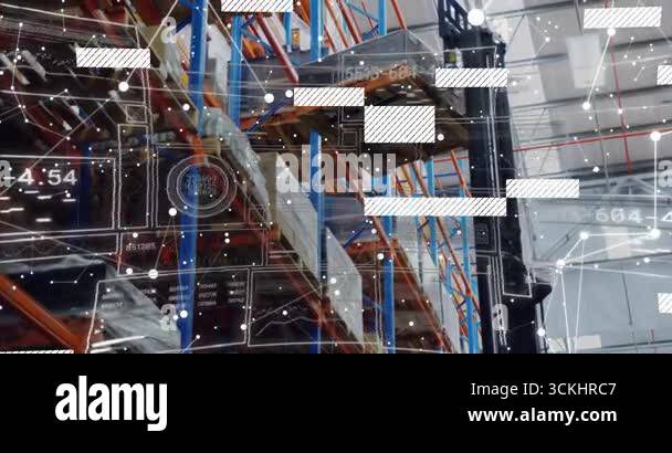 Forklift mast sliding in, aligning forks under pallet, lifting it into ...