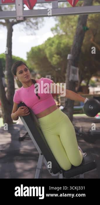 A fit individual demonstrating various strength training exercises in ...