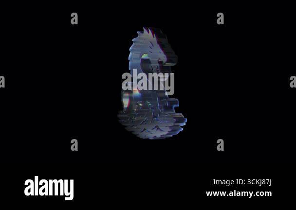 Iridescent holographic dragon rotating, revealing intricate details ...