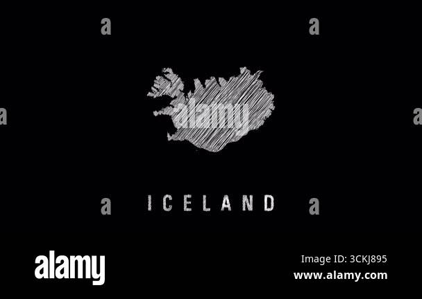 Iceland sketch outline map Stock Videos & Footage - HD and 4K Video ...