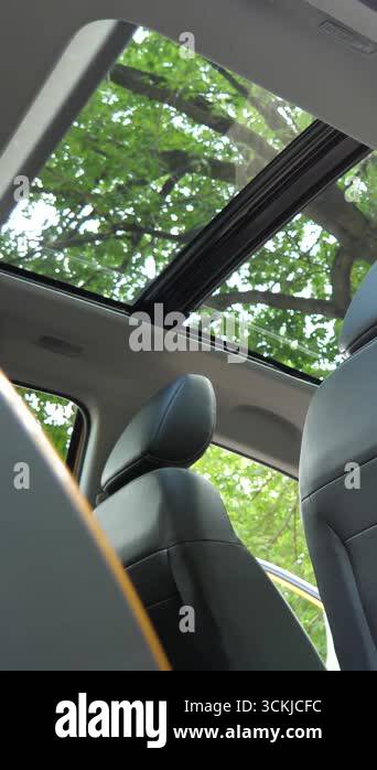 Tilt Panoramic Sunroof And Sun Curtain Sliding And Opening Bottom View ...