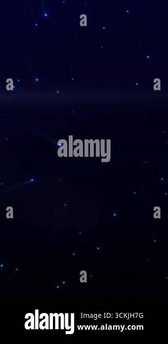 Animation of white glowing light over blue light spots in background ...