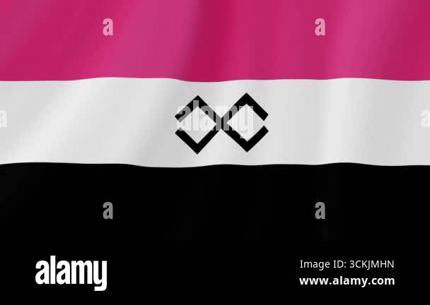 Moksha People Waving Flag. Realistic Flag Animation. Seamless Loop ...