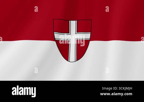 Vienna Waving Flag. Realistic Flag Animation. Seamless Loop Background ...
