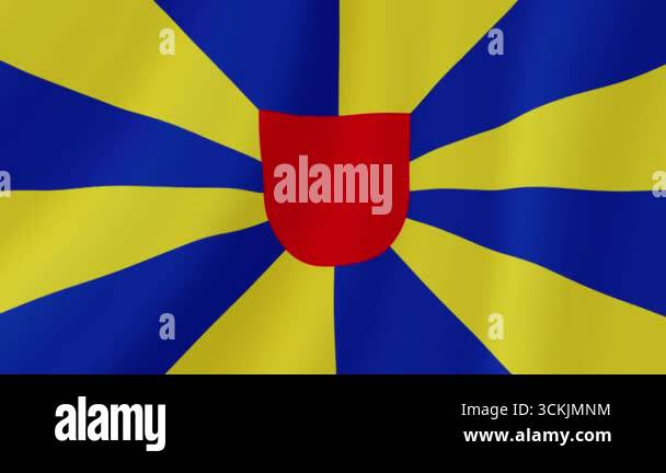 West Flanders Waving Flag. Realistic Flag Animation. Seamless Loop ...