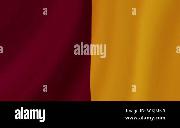 Rome Waving Flag. Realistic Flag Animation. Seamless Loop Background ...