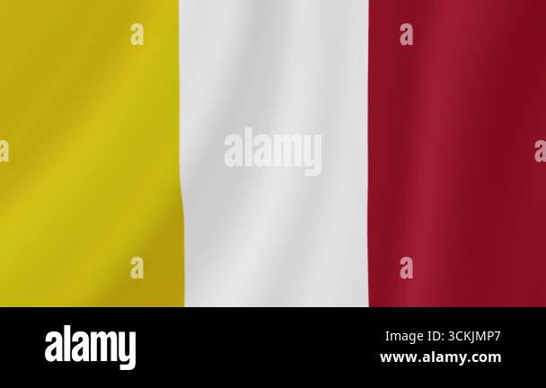 Benevento Waving Flag. Realistic Flag Animation. Seamless Loop Background Stock Video Footage ...