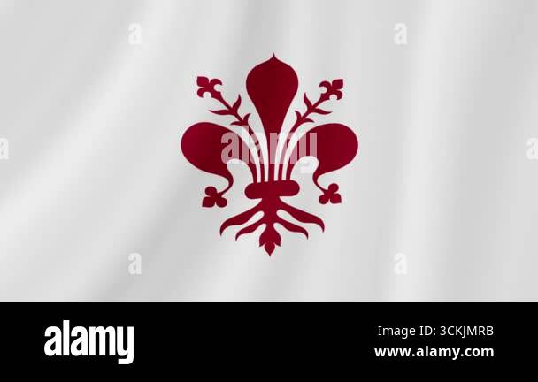 Florence Waving Flag. Realistic Flag Animation. Seamless Loop Background Stock Video Footage - Alamy