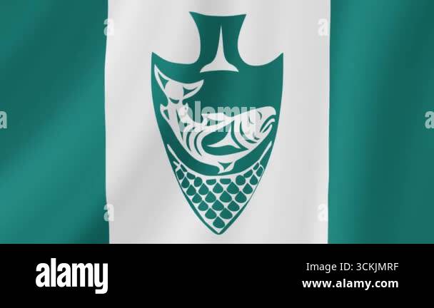 Musqueam Waving Flag. Realistic Flag Animation. Seamless Loop ...