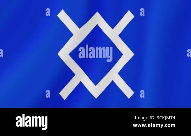 Northern Cheyenne Waving Flag. Realistic Flag Animation. Seamless Loop ...