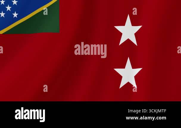 Temotu Province Waving Flag. Realistic Flag Animation. Seamless Loop ...