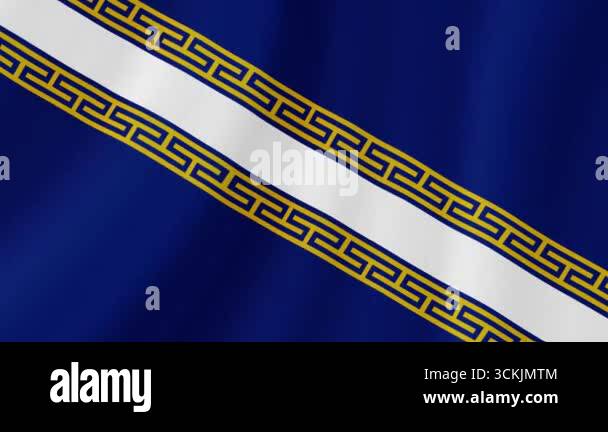 Champagne-Ardenne Waving Flag. Realistic Flag Animation. Seamless Loop ...