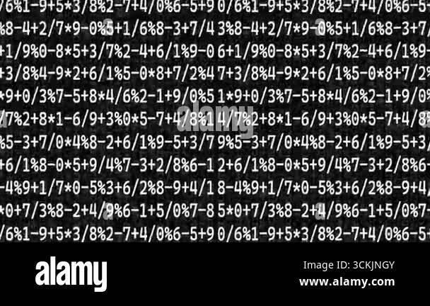 Random typographic pattern composed of keyword numbers and math ...