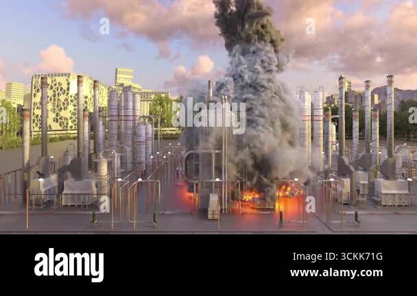 3D rendering of the base under attack Stock Video Footage - Alamy
