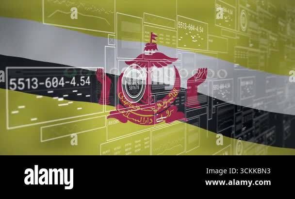 Brunei flag appearing triggers interface fading in with gauge cycling ...