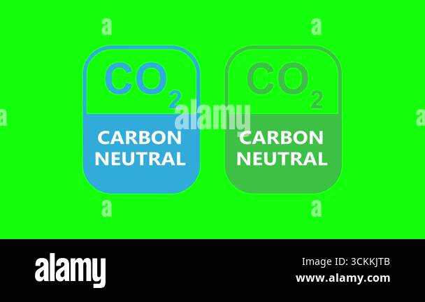 Carbon Neutral CO2 Animation for Eco Friendly Climate Awareness Stock ...