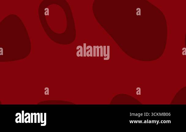 Abstract red background with irregular dark organic shapes and smooth ...
